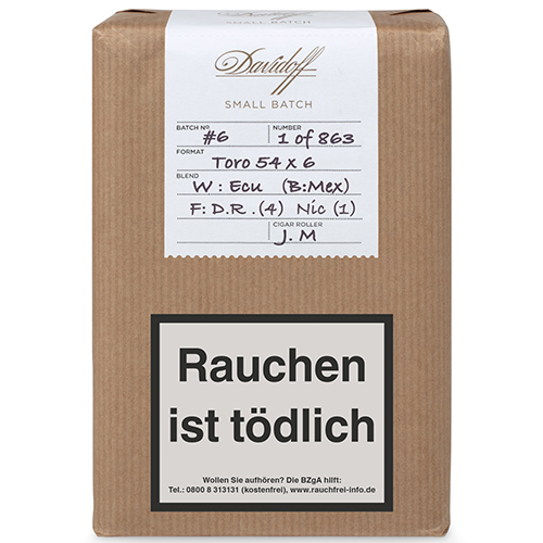 Tabakhaus Schneider | Davidoff Small Batch No 6 Toro 10 Stück | online ...